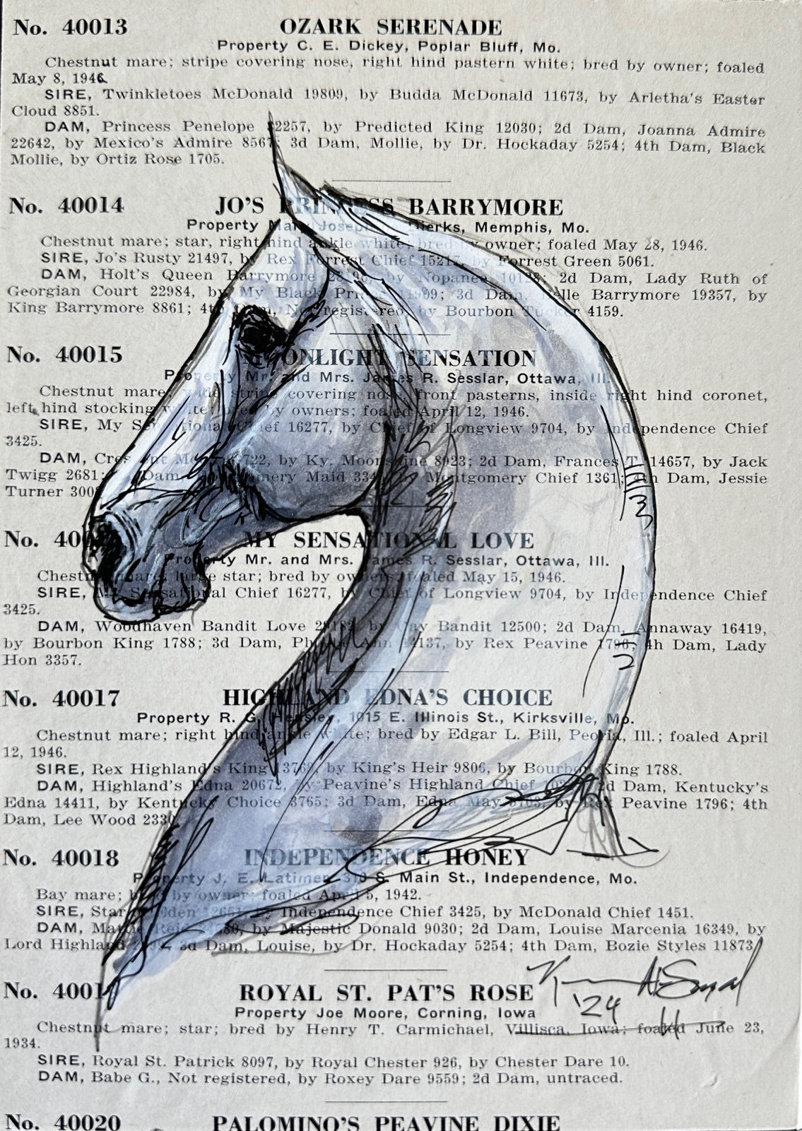 Original Art by Kenna Al-Sayed – American Saddlebred Museum